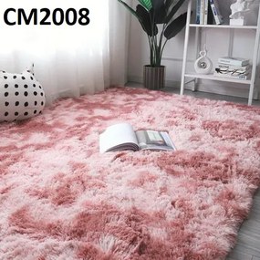 Hedvábný nadýchaný koberec s dlouhým vlasem, více barev a velikostí Barva: CM2008, Rozměry: 80x160 cm