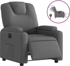 Elektrické polohovací křeslo tmavě šedé textil 3204345