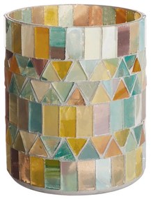 Butlers IKAT Svícen na čajovou svíčku mozaika 9 cm - mix barev