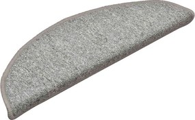 Schodové rohože 30 ks 56 x 17 x 3 cm světle šedé, půlkulaté 3365746