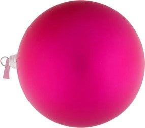 Velká vánoční koule 30 cm, růžová, matná