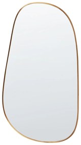 Kovové nástěnné zrcadlo 57 x 110 cm zlatá VERNAIS Beliani