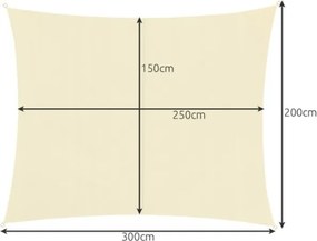 Stínící plachta obdélník 2 x 3 m 23163