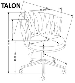Halmar Studentská kancelářská židle Talon, béžová