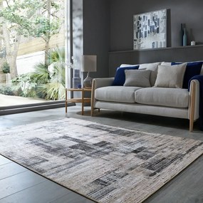 Šedý pratelný koberec 190x290 cm Silas Abstract – Flair Rugs