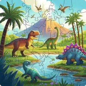 Ravensburger Dřevěné puzzle Dinosauři / 44 dílků / od 6 let