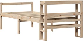 Postel s čelem pro seniory 75 x 190 cm masivní borovice 3305849