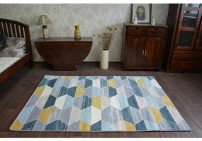 koberec NORDIC HEXAGON Šedá/modrý G4596 velikost 240x330 cm | krásné koberce cz