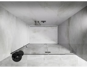 Mexen, Mexen Lunar L Otočné pravé sprchové dveře 130 cm, průhledné, chrom - 834L-130-000-01-00-P