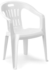 Zahradní židle PIONA –⁠ plast, bílá