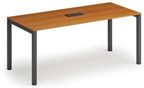 Stůl SQUARE 1800 x 800 x 750, třešeň + stolní zásuvka TYP III, černá