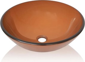 Umyvadlo z tvrzeného skla 42 cm hnědé 142232