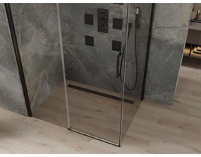 Mexen Omega sprchový kout 100x70cm, 8mm sklo, černý profil-čiré sklo, 825-100-070-70-00