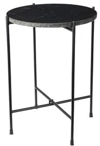 Kulatý konferenční stolek Amancio, Barva:: černá / bílý mramor