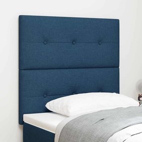 Výškově nastavitelné čelo postele s čelo Modrá 90 cm textil 3337801