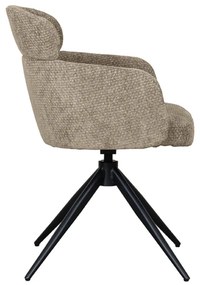 LABEL51 Otočná jídelní židle LEVI hnědozelená