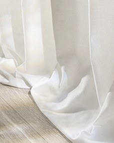 Závěs na kroužcích barva krémová látka poloprůhledná, pletený vzor