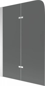 Mexen FELIX, vanová zástěna, 2-křídlová, 80 x 140 cm, šedá, 890-080-002-01-40