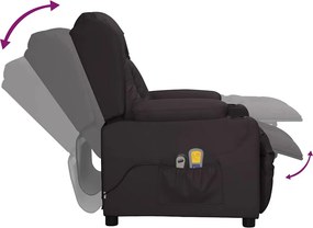 Elektrické masážní křeslo černé umělá kůže 3098808