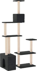 Kočičí strom se škrabacími sloupky sisal Tmavě šedá 177,5 cm 172391
