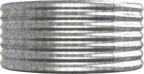 Vyvýšený záhon pozinkovaná ocel 368x80x36 cm stříbrný 318932