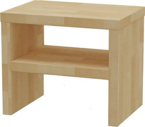 Mrava Noční stolek TNS 1 masiv | Povrchová úprava: olejovosk,Materiál nábytku: rustik dub,Rozmer - postelí, roštov, nábytku: 44,5 x 50 x 35 cm