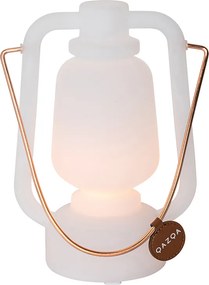 Stolní lampa dobíjecí 22 cm IP44 bílá - Storm Mini