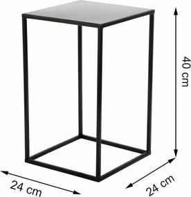 STOJAN NA KVĚTINÁČ SIMPLE 40X24X24 CM ČERNÁ