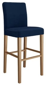 Čalouněná barová židle s opěradlem ST95, Barva křesla: černá, Potah: Magic Velvet 2217
