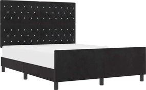 Postel s boxspringem s čelo Černá 160 x 200 cm samet 3344887