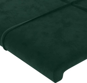 Čelo postele tmavě zelené 80x5x118/128 cm sametové 3116365