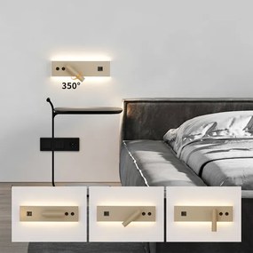 Brilagi-LED Nást. bodové svítidlo s USB portem NOCTIS LED/3W/230V+LED/9W béžová