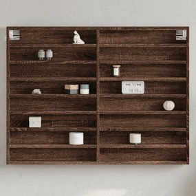 vidaXL Vitrína 100 x 8,5 x 75 cm kompozitní dřevo [847936] Barva: Bílá