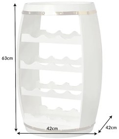 Regál na víno Winebar 63 cm bílý