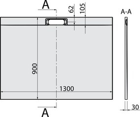Polysan Kazuko sprchová vanička 130 x 90 cm litý mramor bílá 40342