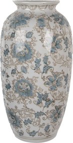 Porcelánová váza s modrými květy Vintage Unique - 19*10*38 cm