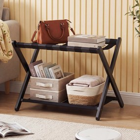 Costway Stojan na zavazadla skládací stojan na zavazadla – 67 × 46 × 52 cm