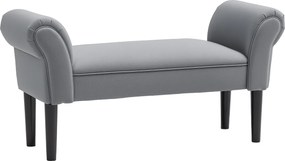 HOMCOM Lavice na postel, čalouněná lavice, sedací lavice, chodbová lavice do ložnice, nosnost až 130 kg, plátno, tmavě šedá, 102 x 36 x 51 cm | Aosom