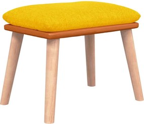 Podnožka hořčicově žlutá 45x29,5x35 cm textil a umělá kůže 341453