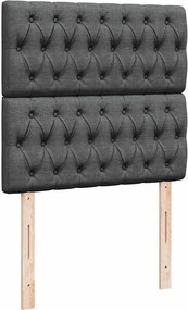 Box spring postel s matrací tmavě šedá 100 x 200 cm textil 3291975