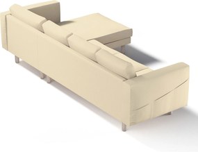 Potah na pohovku IKEA Norsborg 4-místná se šezlongem barva krémová látka lesklé, pletený vzor
