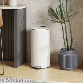 HOMCOM Koš na odpadky 30 L nášlapný s víkem Softclose a pedálem, vnitřní kovový kbelík, černý, 36 x 30 x 60,5 cm 851-063V00CW
