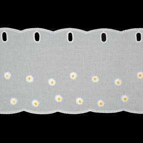 KRÁTKÁ ZÁCLONA NA POUTKÁCH BELLIS 150X40 CM KVĚTY