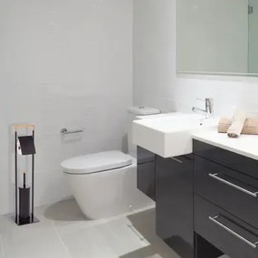 Spirella CHIC černá / Stojan na toaletní papír s WC štětkou / ocel / b