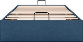 Osmanský rám postele bez matrací modrá 90x200 cm textil 3310853
