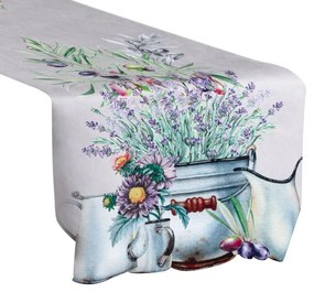 Ubrus Letní 1 běhoun 40x140 šedý fialový Heather Eurofirany