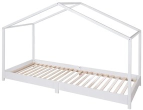 Bílá domečková dětská postel 90x200 cm Montessori – Roba