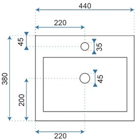 Volně stojící keramické umyvadlo REA DARIA bílé