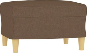 3dílná sedací souprava s polštáři hnědá textil 3201333