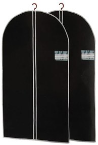 Sada 2 obalů na oblečení 60x150 cm černý